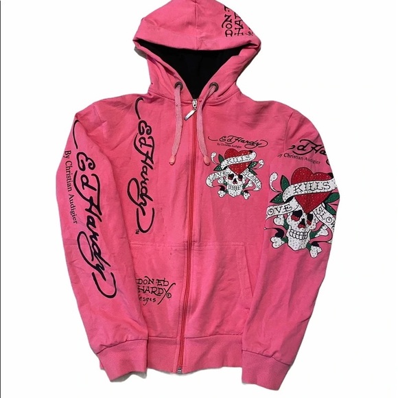 Ed Hardy | Pants & Jumpsuits | In Search Of Pink Ed Hardy Tracksuit ...